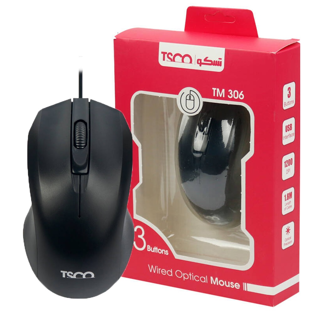 ماوس باسیم تسکو مدل TM306 – آریا سیستم عرضه کننده لوازم IT